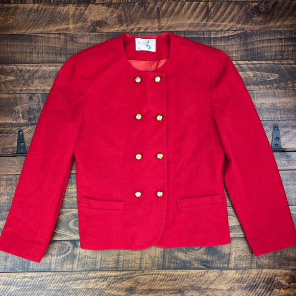 Pendleton | Jackets & Coats | Vintage Pendleton Size 4 Petite Red ...